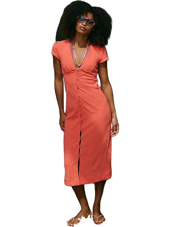 FREE PEOPLE Free People New In Town Midi Dress